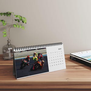 Motogp Desk Calendar 2025 Graphic Racing Gift, Best Race Moments ...