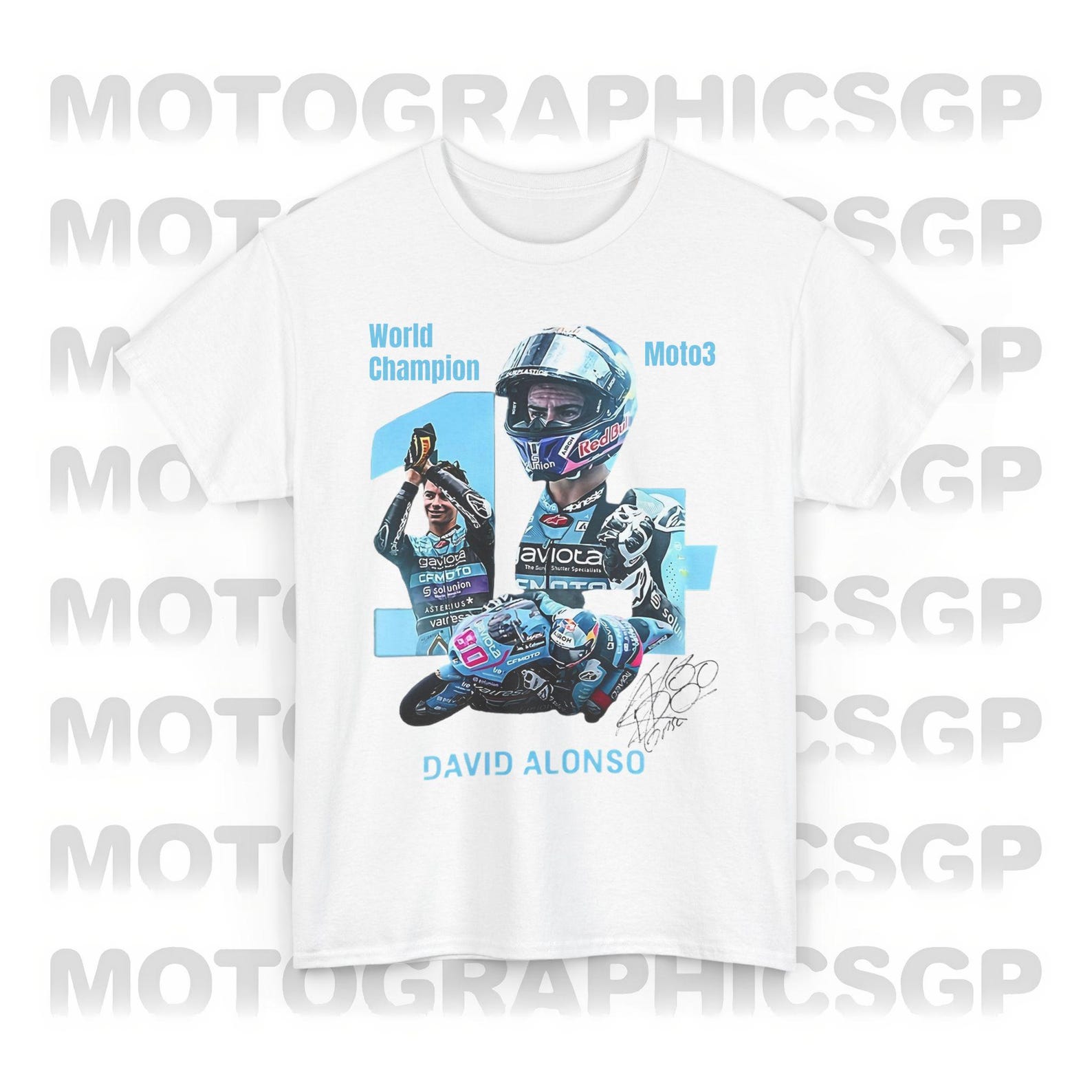 Motogp David Alonso 80 Tee, Racing Champion 2025 Moto2 Motorcycle T ...