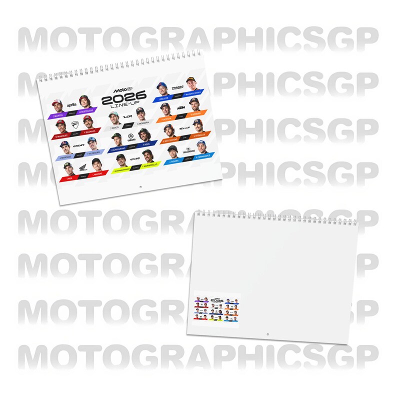 Motogp Calendar 2026 Wall Fan Gift, Racing Wall Desk Calendar Motogp ...