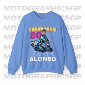 Motogp David Alonso 80 Sweatshirt, Champion Road Racing Motorcycle ...
