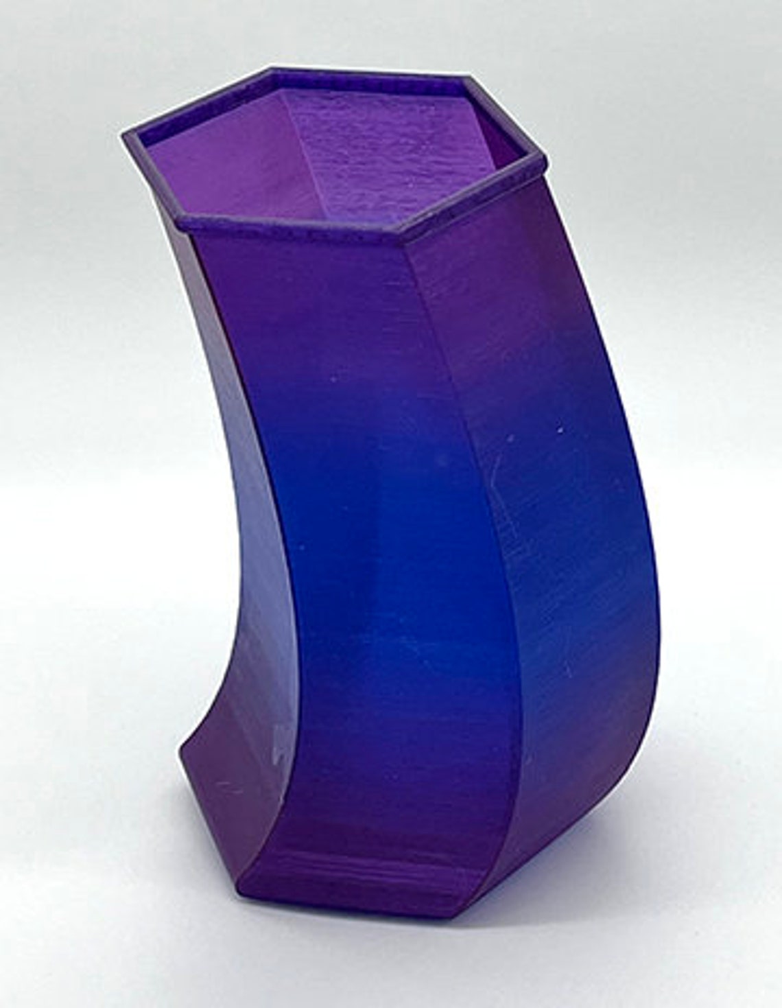 Original Unique 3d Printed Decorative Purple Vase - Etsy