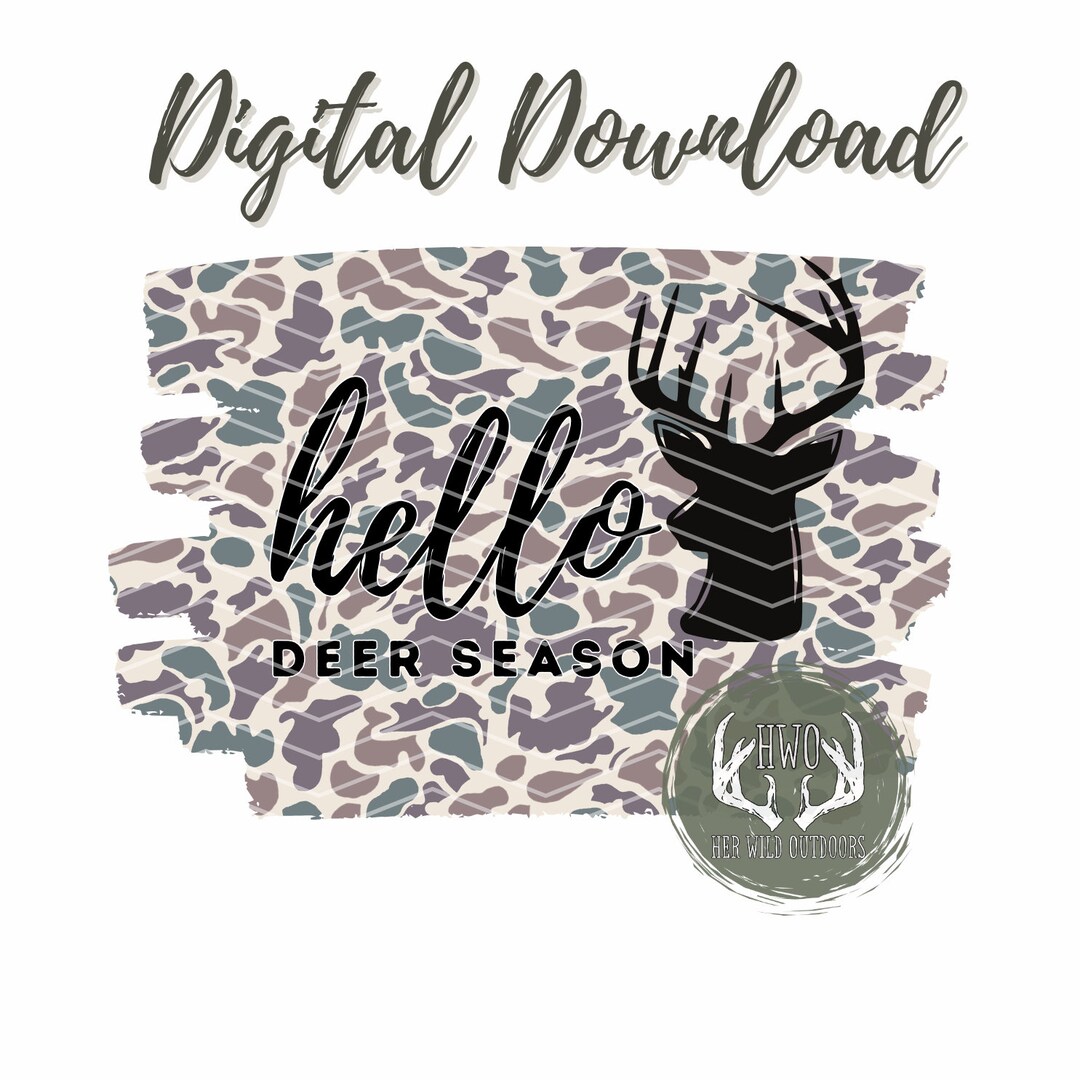 Hello Deer Season Camo Digital Download - Etsy