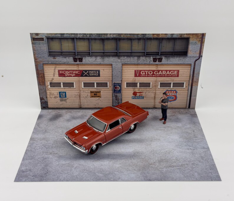 1/64 Scale Paper Pop up Diorama Photo Prop Display for Diecast Vehicles ...