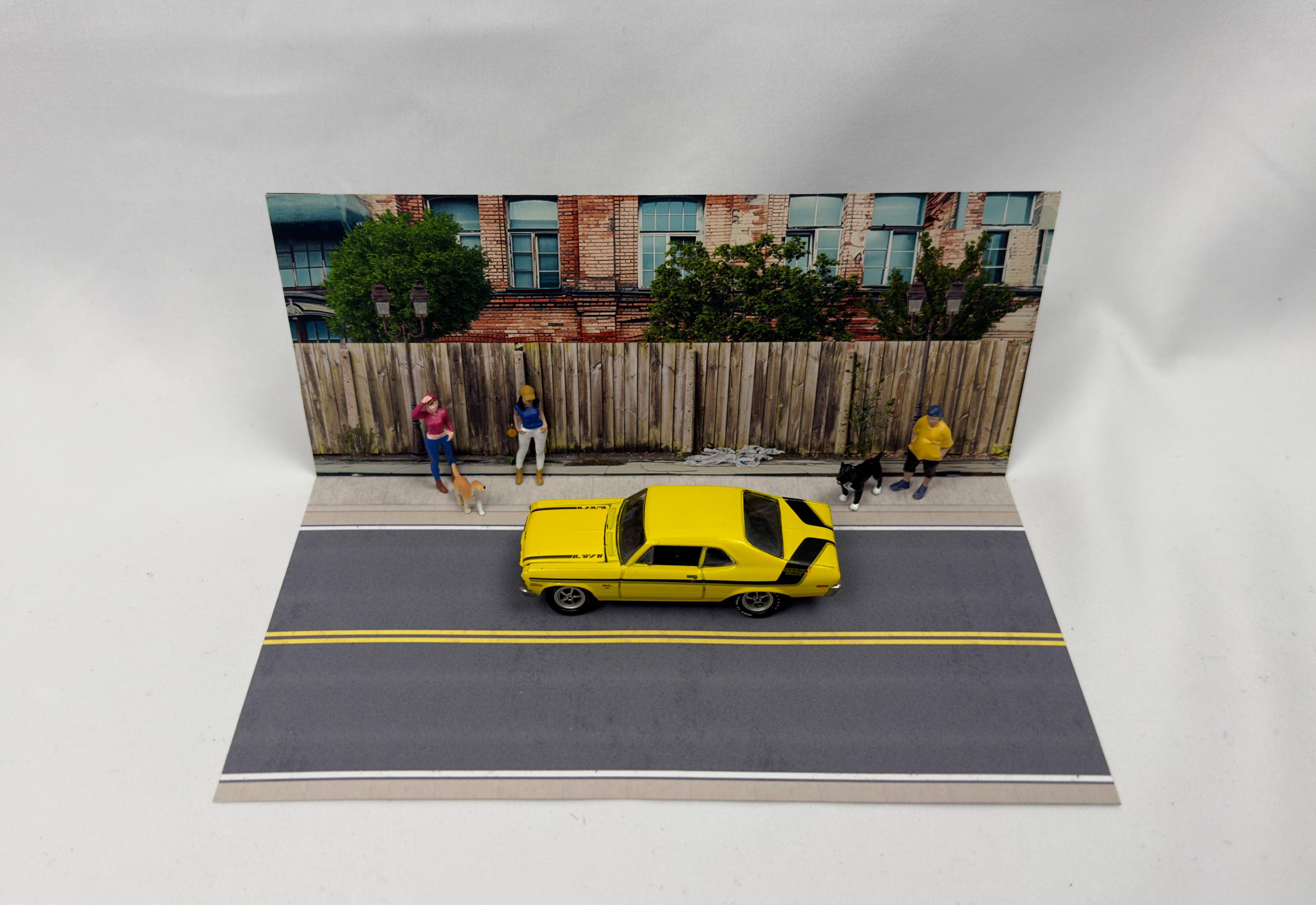 1/64 Scale Paper Pop up Diorama Photo Prop Display for Diecast Vehicles ...