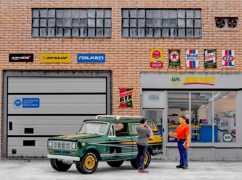 1/64 Scale Paper Pop up Diorama Photo Prop Display for Diecast Vehicles ...