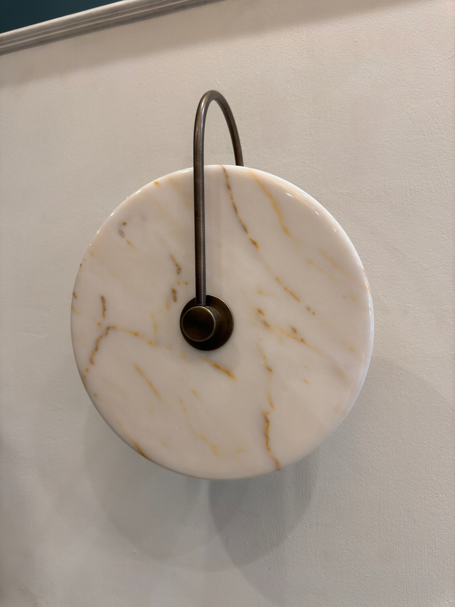 Rounded Marble Wall Sconce, Marble Wall Light, Wall Light Fixture, Wall ...