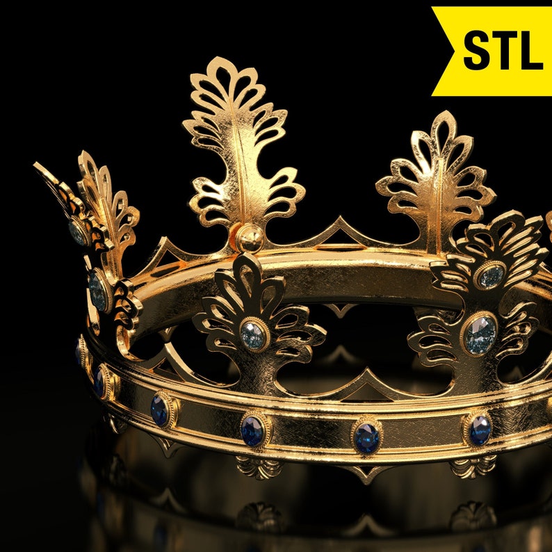 King Richard II Crown Model (digital Download) | Medieval Crown 3D STL ...
