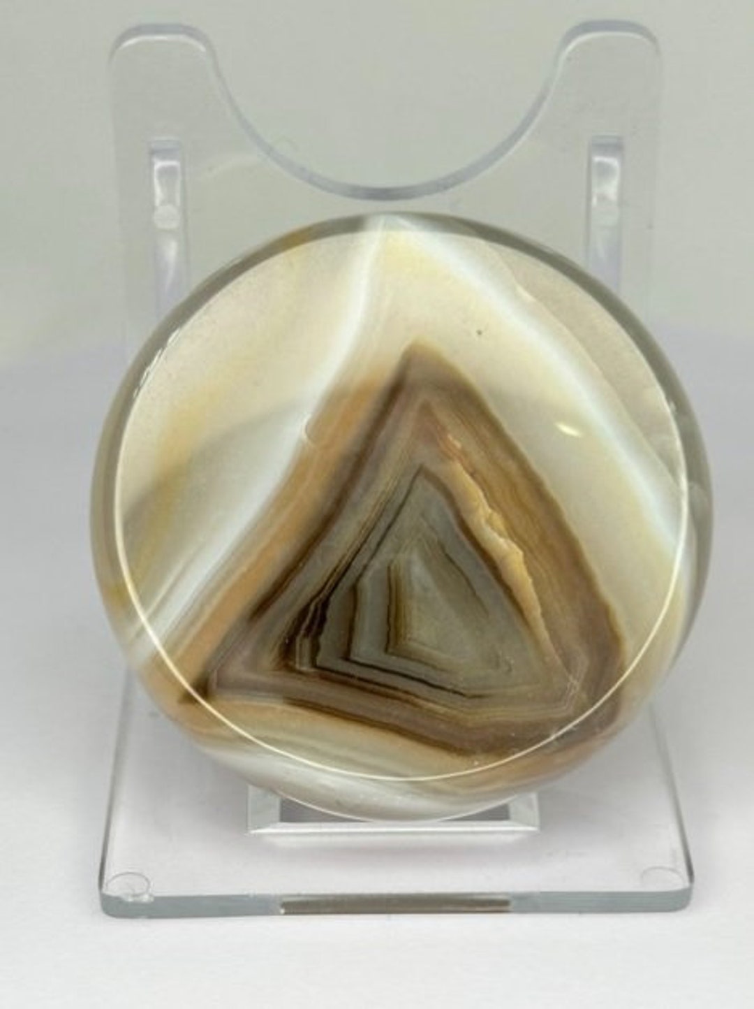 Banded Agate Crystal Disc Shape - Root Chakra - Etsy