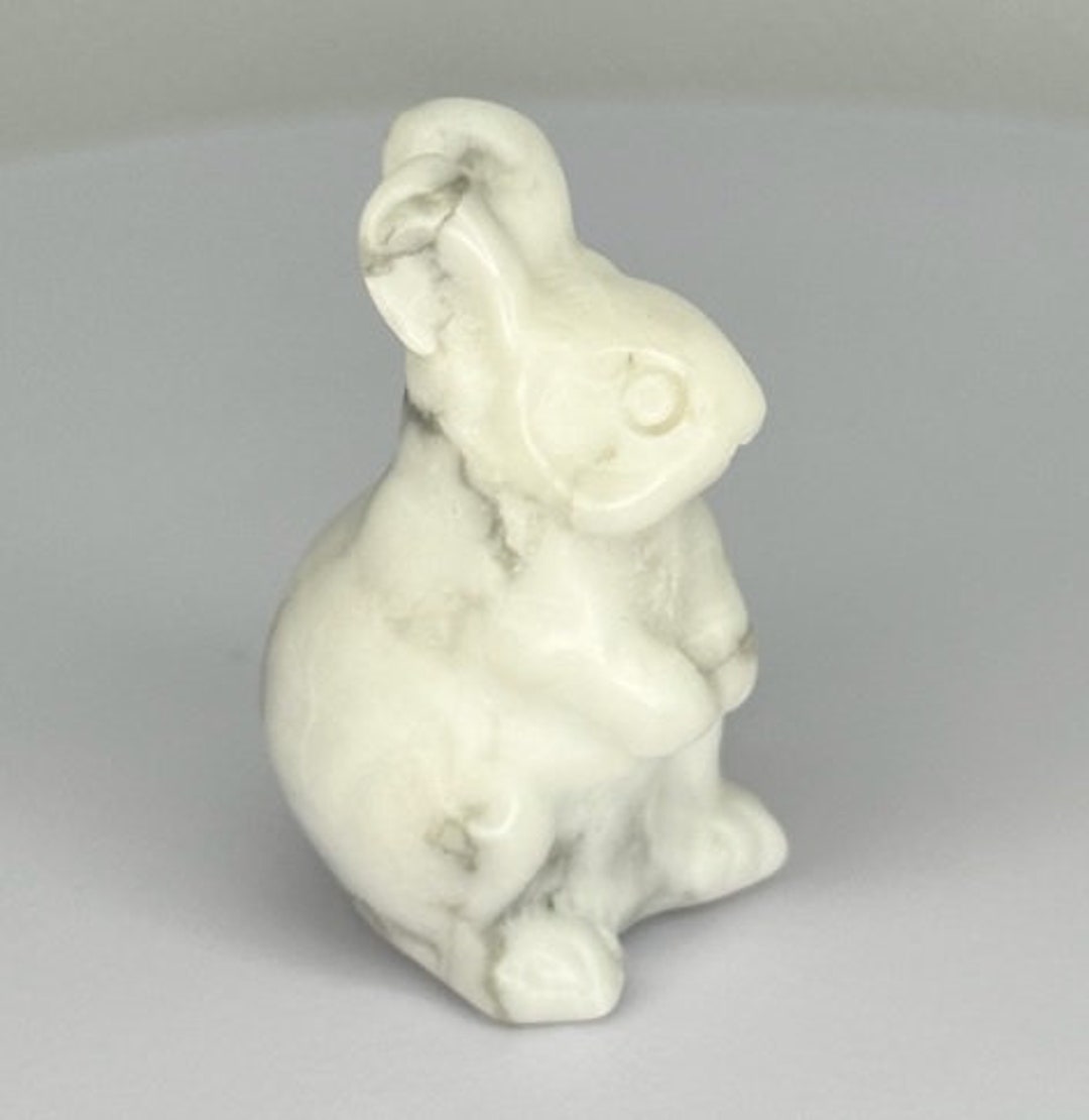 Howlite Mini Bunny Rabbit Animal Carving - Etsy