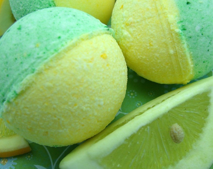 One 8 Ounce Lemon Lime Bath Bomb Tennis Ball Size - Etsy