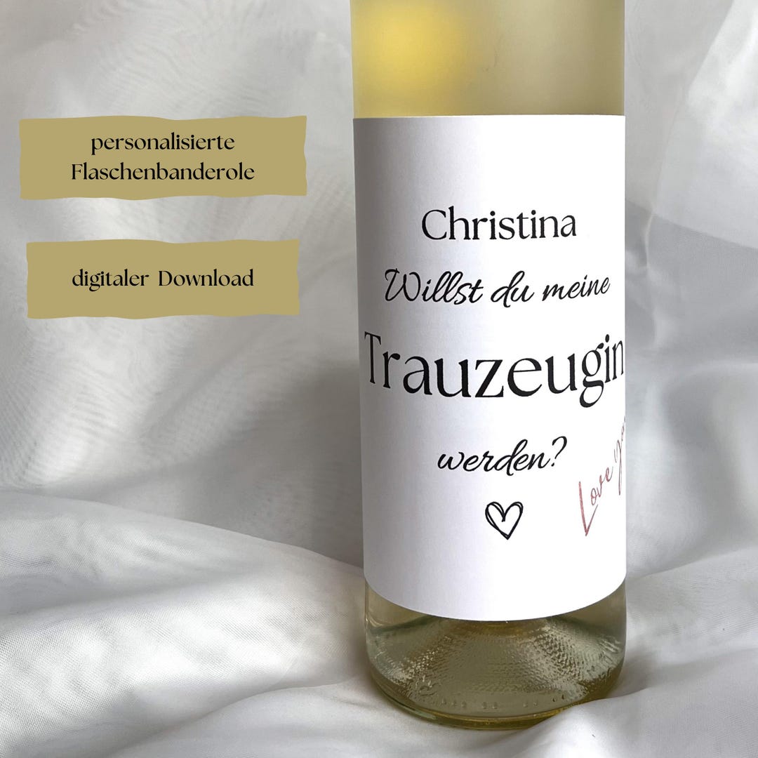Maid of Honor Bottle Banderole Personalized, Maid of Honor Questions ...