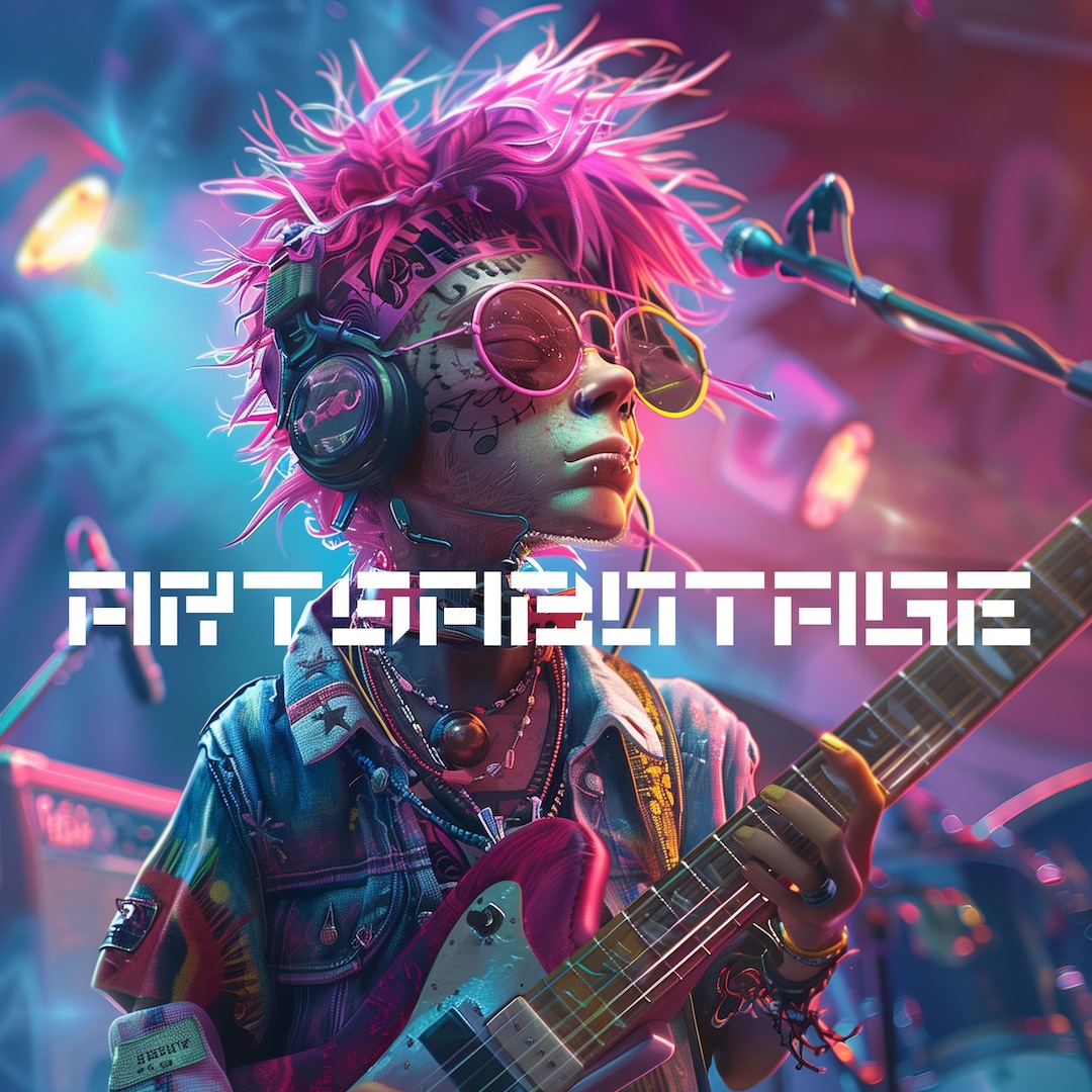 Rock Star Animated Wall Decor Wall Art Digital Art Alone Home Decor AI ...
