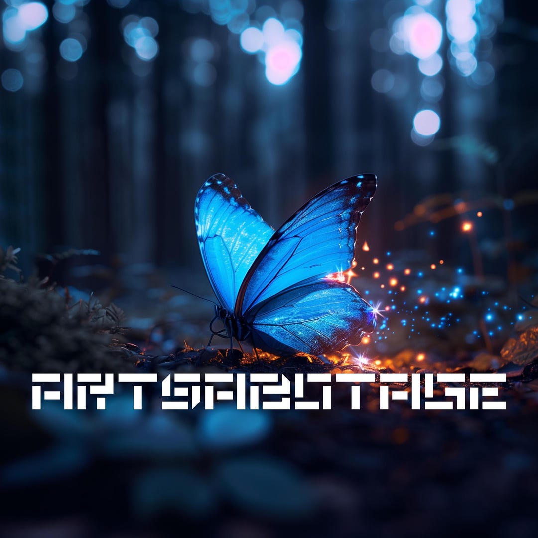 Sad Butterfly Animated Wall Decor Wall Art Digital Art Alone Home Decor ...