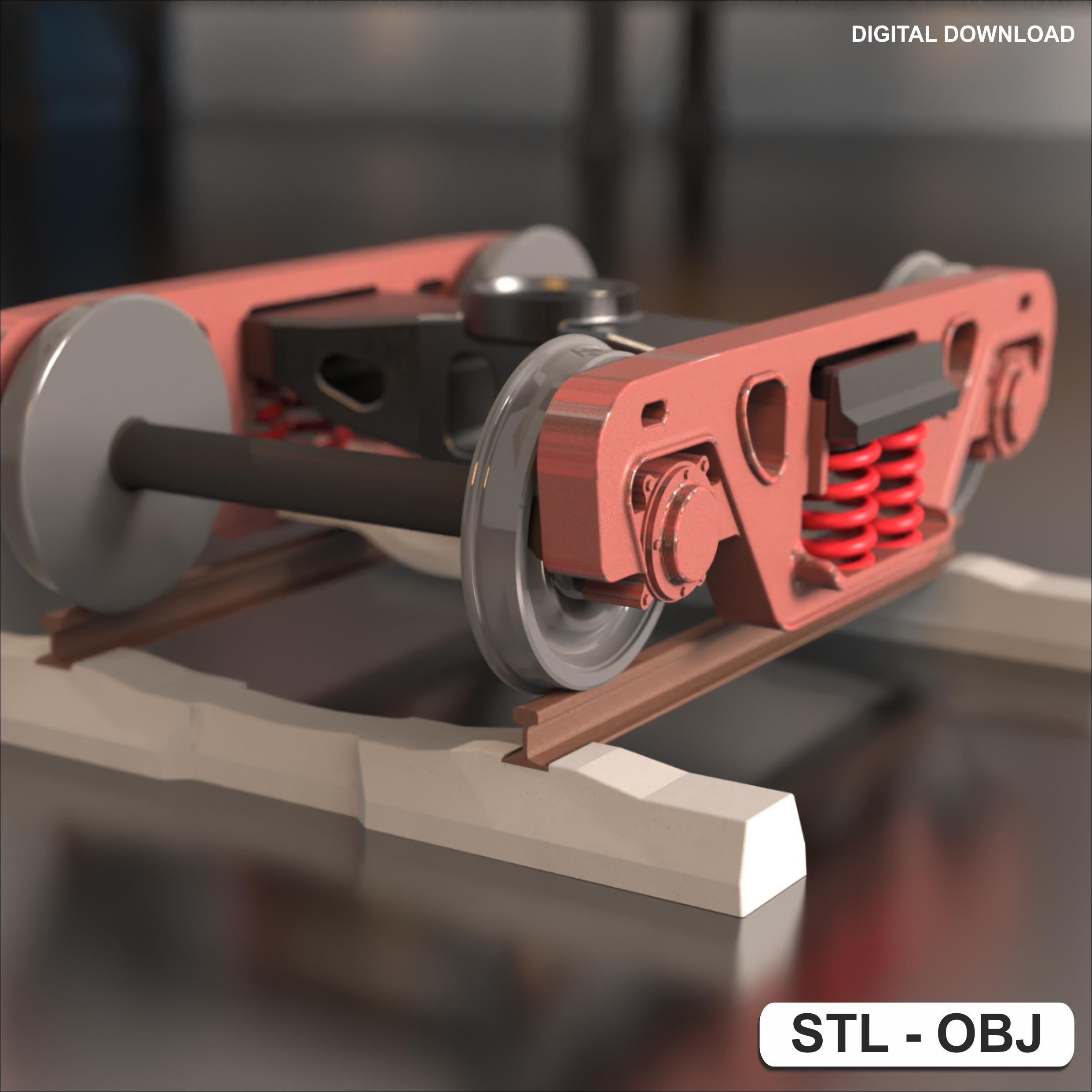 3D Printable Bogie, Bolster, and Wheel Design – Digital File - Etsy
