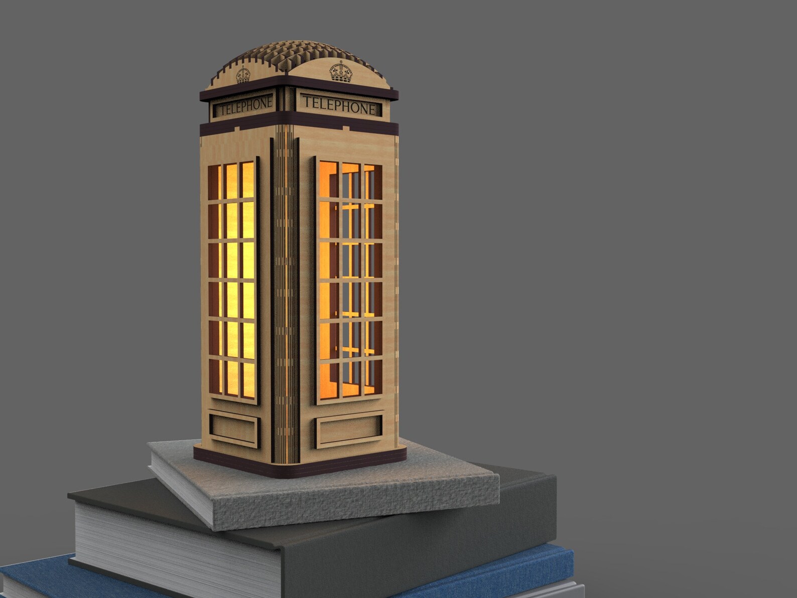 Book Nook Laser Cut 1924 Telephone Box Kiosk No 2 - Cdr-svg-dxf-pdf ...
