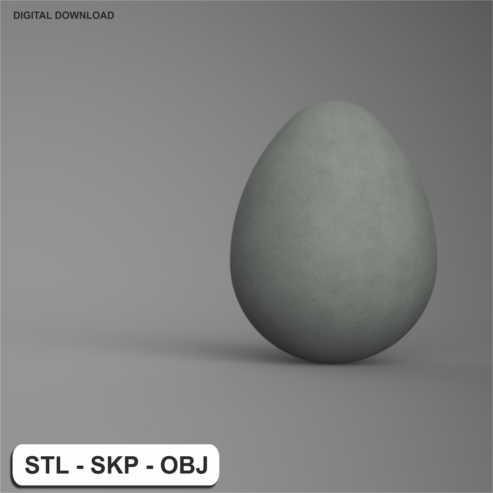 3D Print - Concrete Egg Mold and Egg Holder - STL -OBJ - SKP File ...