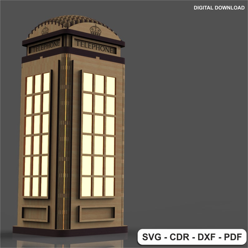 Telephone Box Book Nook Laser Cut Files – 1924 Kiosk (digital File) - Etsy