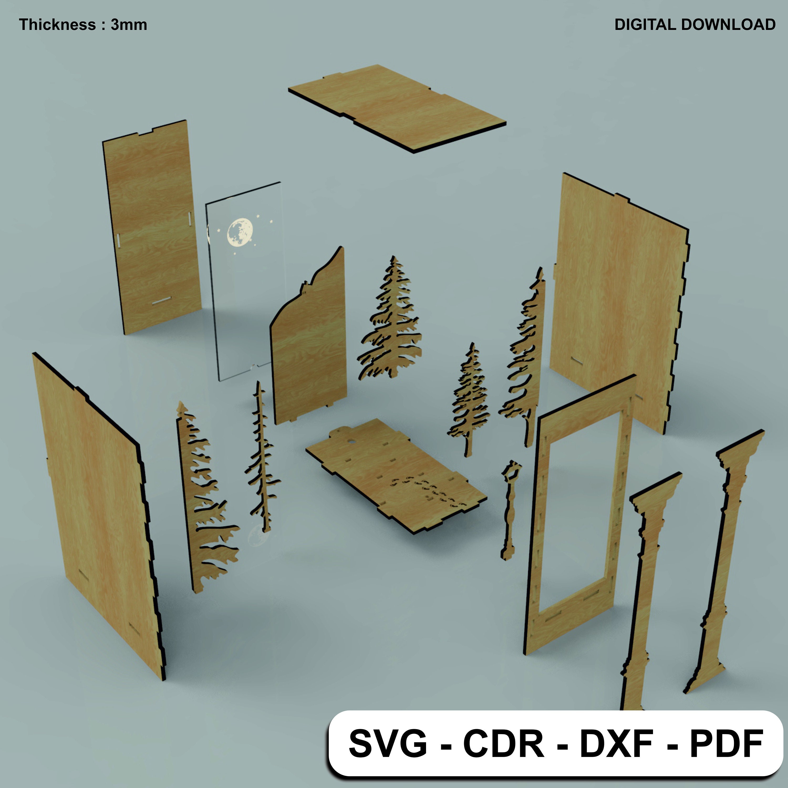 Narnia Book Nook SVG - Laser Cut Shelf Insert Plan (digital Download ...
