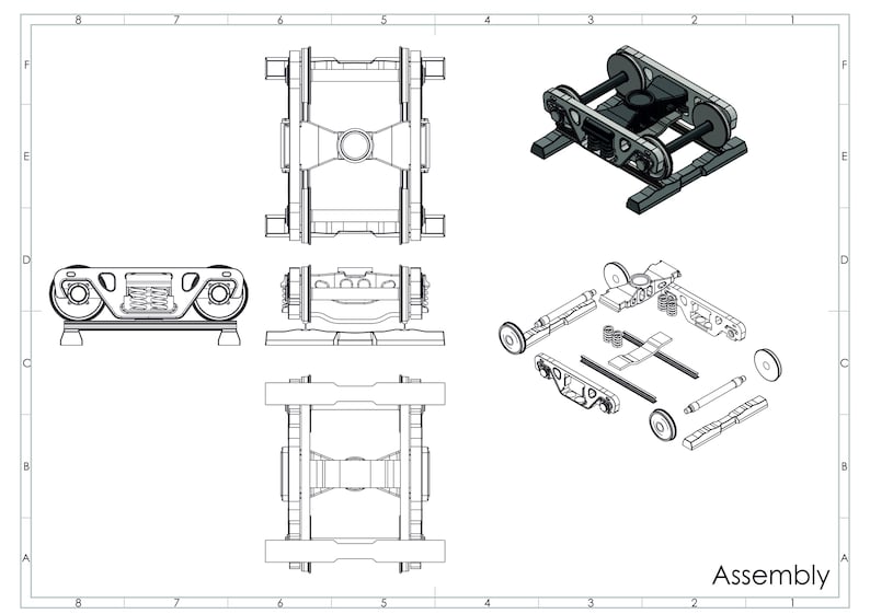 3D Printable Bogie, Bolster, and Wheel Design – Digital File - Etsy
