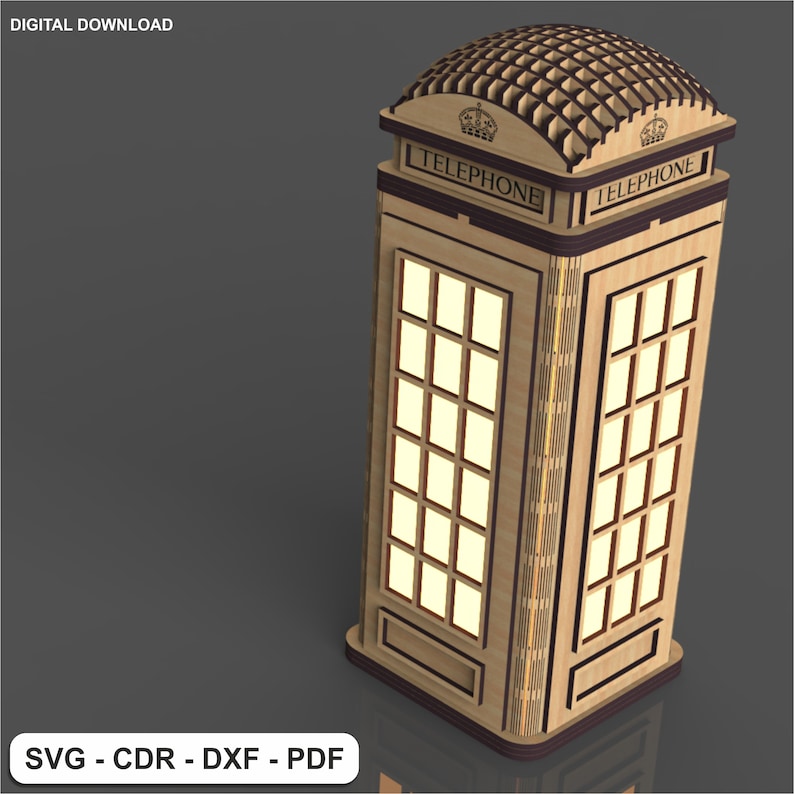 Telephone Box Book Nook Laser Cut Files – 1924 Kiosk (digital File) - Etsy