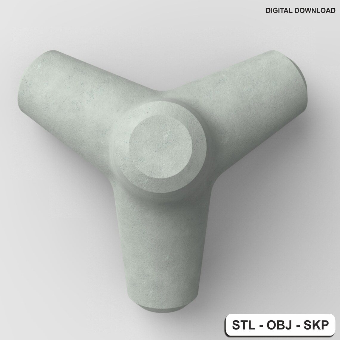 3D Print Tetrapod Concrete Mold - 1:10 Scale STL OBJ SKP (digital File ...