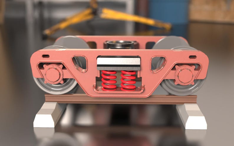 3D Printable Bogie, Bolster, and Wheel Design – Digital File - Etsy