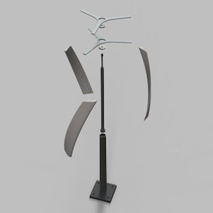 3D Printable Vertical Axis Wind Turbine (VAWT) Model – DIY Decorative ...