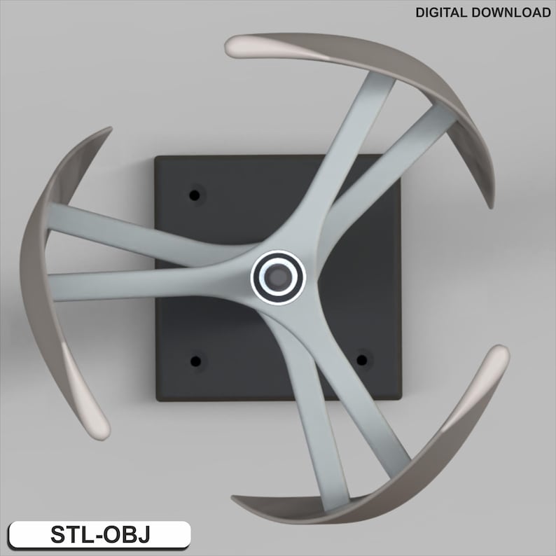 3D Printable Vertical Axis Wind Turbine (VAWT) Model – DIY Decorative ...