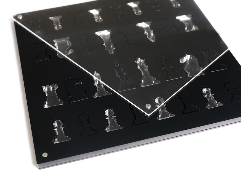 Minimal Chess Set Digital Folders Laser Cut Acrylic Glass SVG-PDF-DXF ...