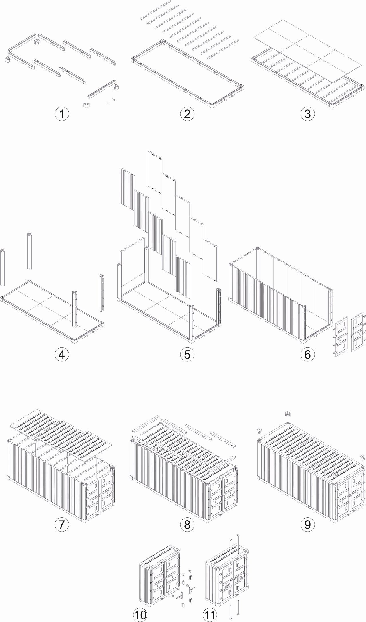 1:10 Scale 20FT Shipping Container - 3D Print - STL File - Digital File - 76 PIECES - Etsy