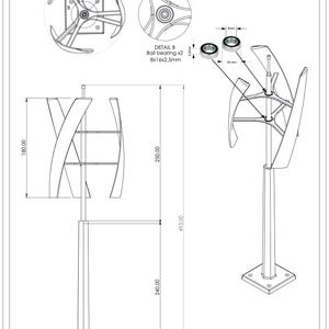 3D Printable Vertical Axis Wind Turbine (VAWT) Model – DIY Decorative ...