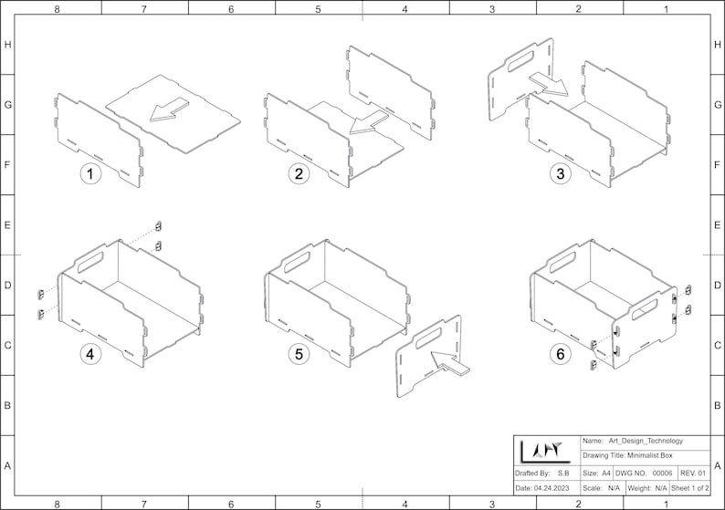 Laser Cut Stackable Storage Box Files, Laser Cut Wooden or Acrylic ...