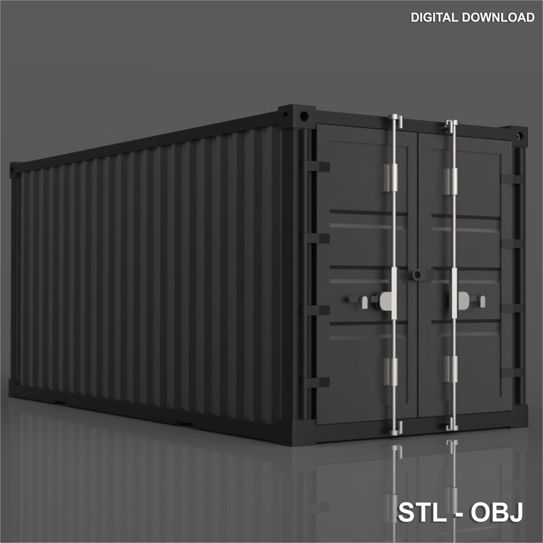 1:10 Scale 20FT Shipping Container - 3D Print - STL File - Digital File ...