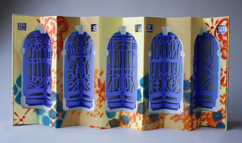 Carousel Pop-up Book exarchia Doors, One of a Kind Original Artwork ...