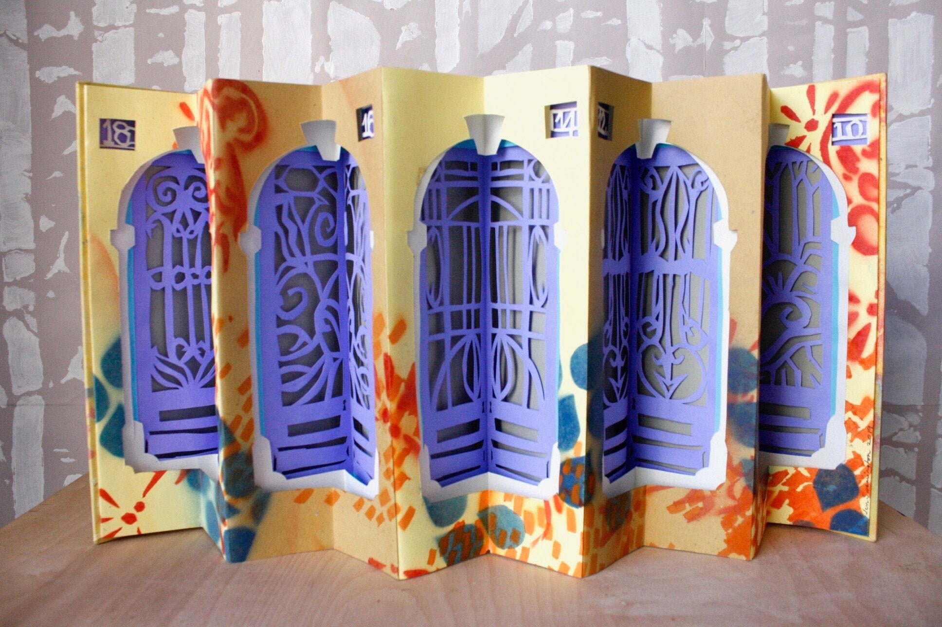 Carousel Pop-up Book exarchia Doors, One of a Kind Original Artwork ...