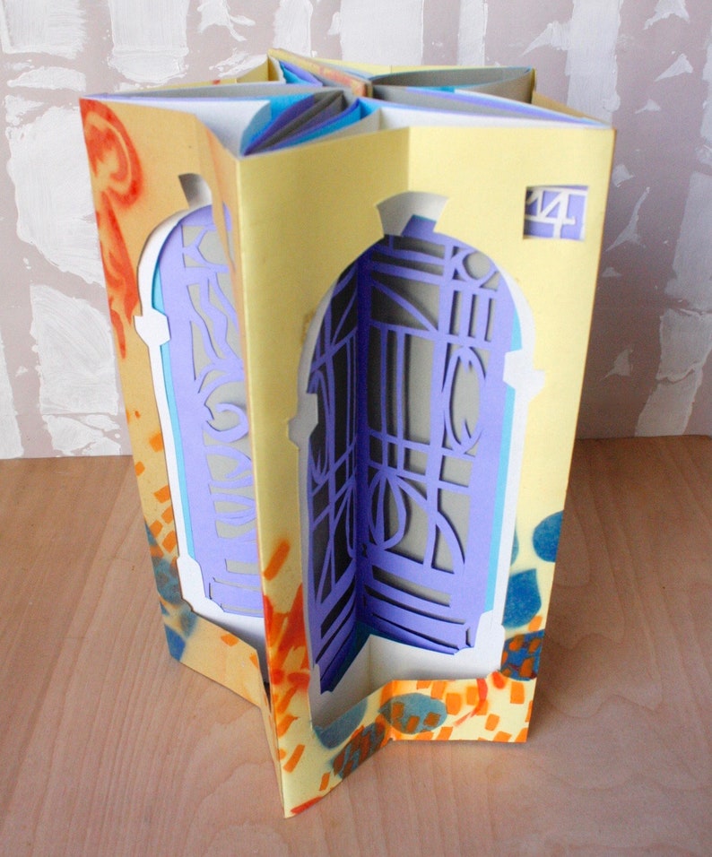 Carousel Pop-up Book exarchia Doors, One of a Kind Original Artwork ...