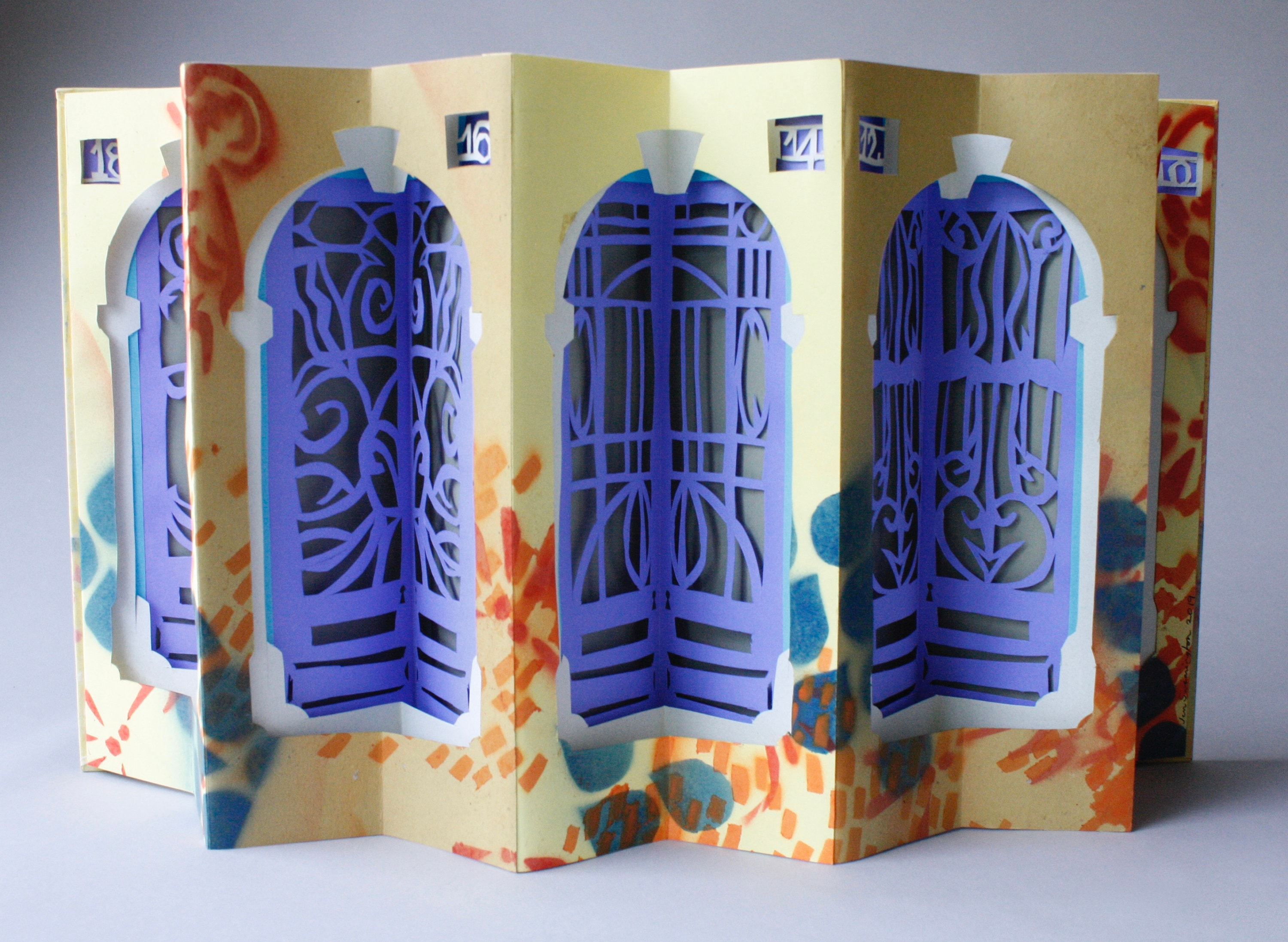 Carousel Pop-up Book exarchia Doors, One of a Kind Original Artwork ...