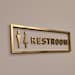 Modern Restroom Sign, Bathroom Art, Office Bathroom Wall Decor, Men ...