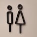 Bathroom Metal Sign, Modern Restroom Sign, Men Women Sign, Business Wc ...