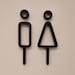 Bathroom Metal Sign, Modern Restroom Sign, Men Women Sign, Business Wc ...
