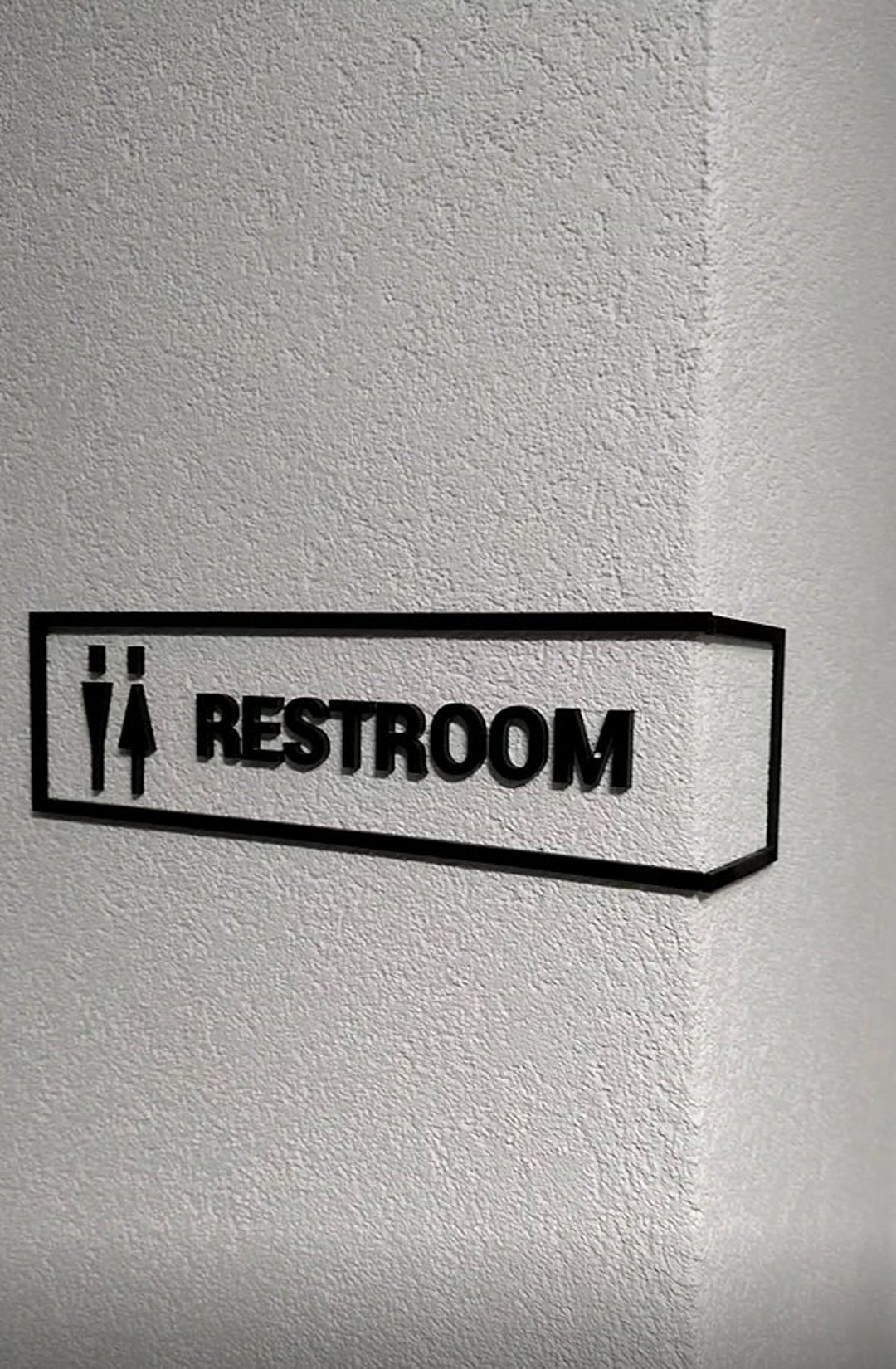 Modern Restroom Sign, Restroom Sign, Acrylic Wc Sign, Gender Door Sign ...
