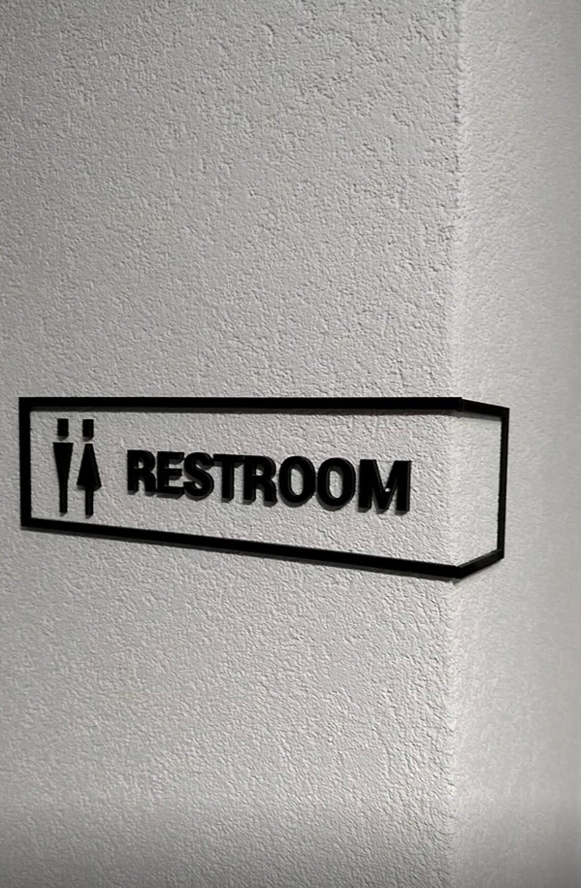 Modern Restroom Sign, Restroom Sign, Acrylic Wc Sign, Gender Door Sign ...
