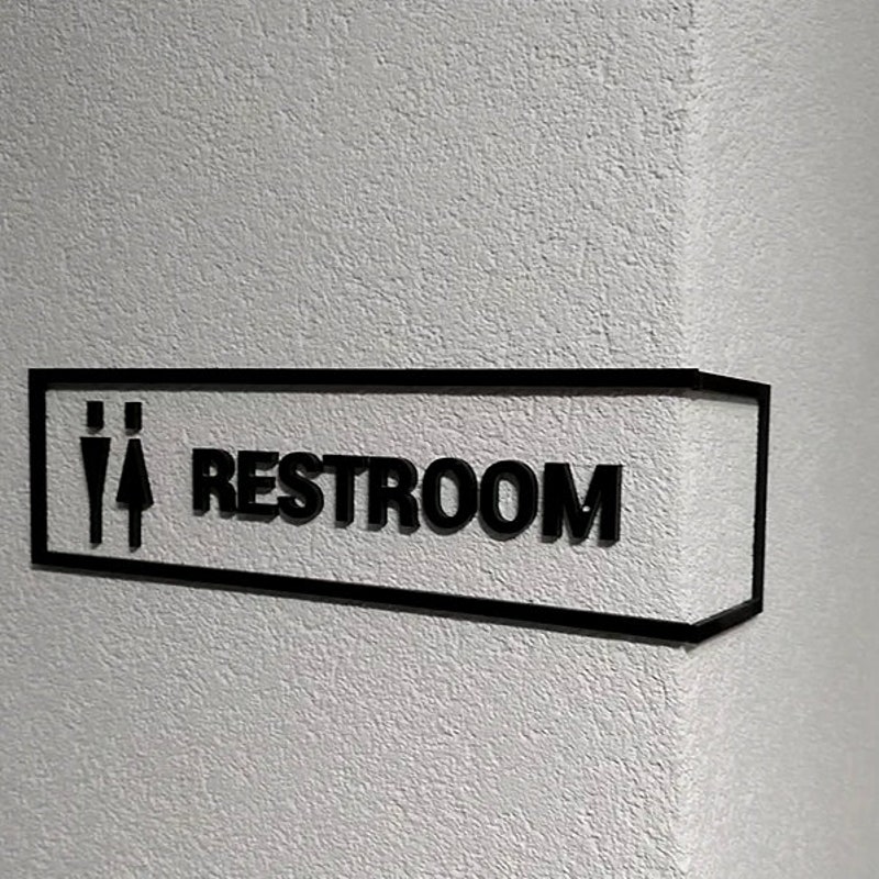 Restrooms Signs - Etsy