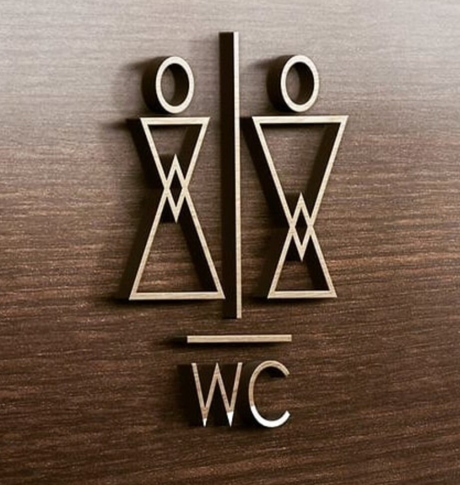 Restroom Sign, Bathroom Sign, Bathroom Wall Decor, Business Sign, Door ...