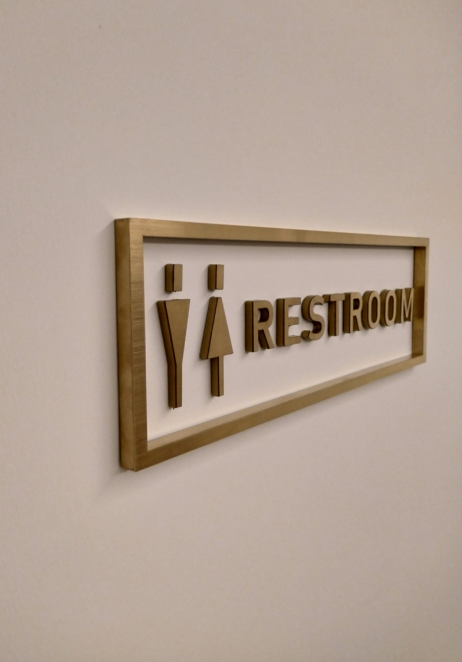 Modern Restroom Sign, Bathroom Art, Office Bathroom Wall Decor, Men ...