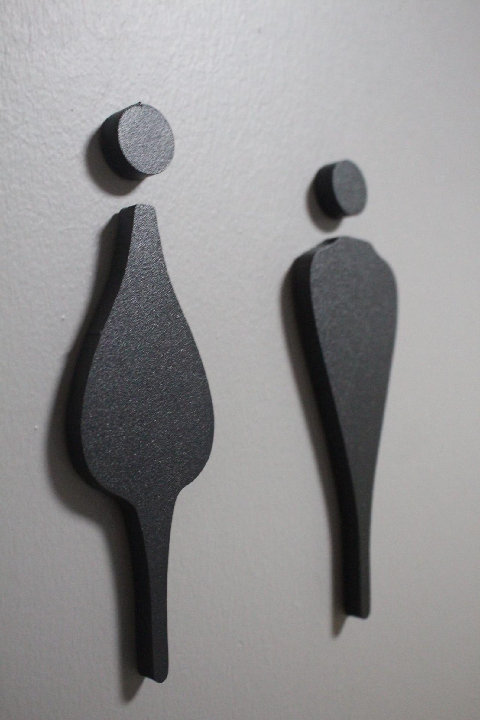 Bathroom Metal Sign, Modern Restroom Sign, Men Women Sign, Business Wc ...