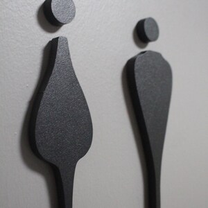 Bathroom Metal Sign, Modern Restroom Sign, Men Women Sign, Business Wc ...