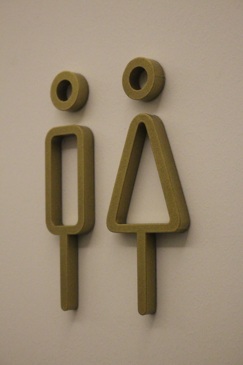 Metal WC Sign, Bathroom Sign, Restroom Sign, Bathroom Door Sign, Toilet ...