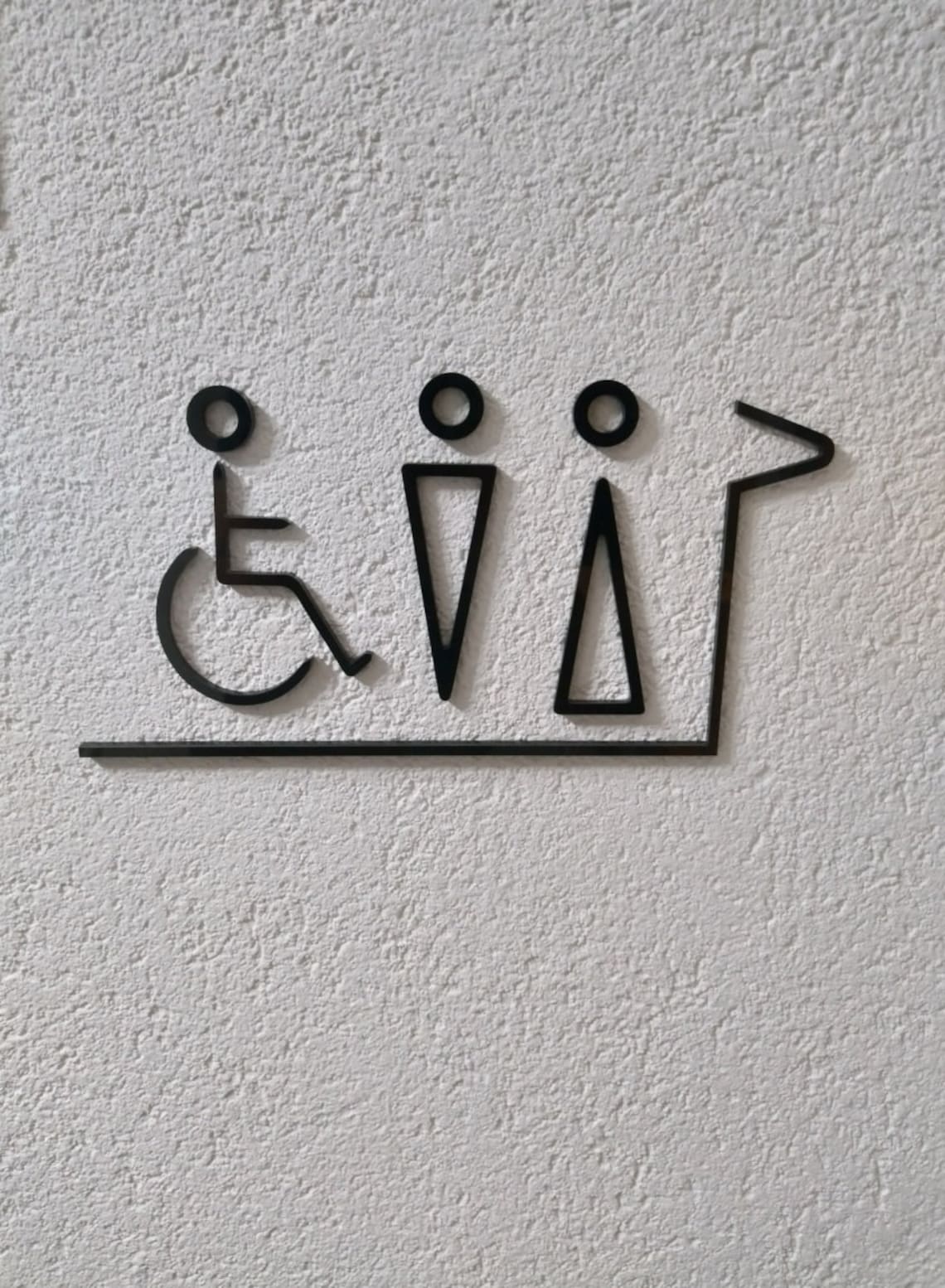 Restroom Sign, Bathroom Sign, Bathroom Wall Decor, Business Sign, Door ...