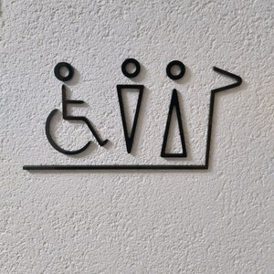 Restroom Sign, Bathroom Sign, Bathroom Wall Decor, Business Sign, Door ...